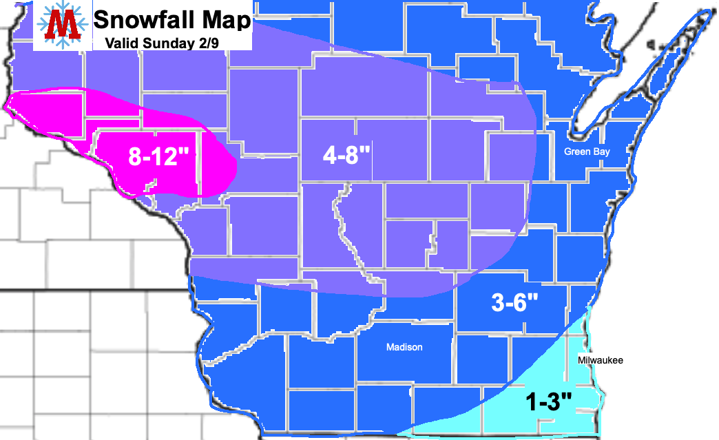 Accumulating Snow Sunday – Madison Weather Blog